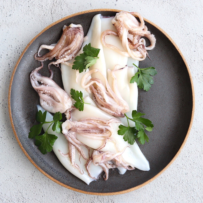 Cleaned Squid | Buy USA Calamari Tubes & Tentacles Online – SoPo Seafood