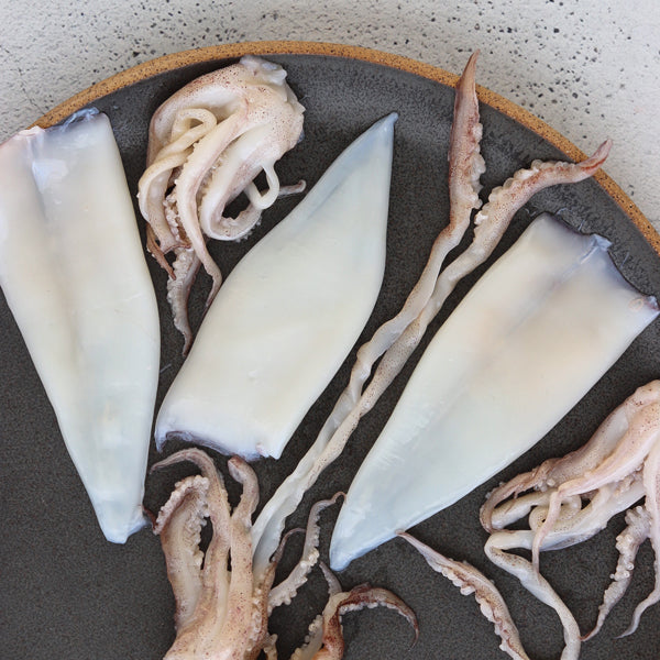 Cleaned Squid | Buy USA Calamari Tubes & Tentacles Online – SoPo Seafood